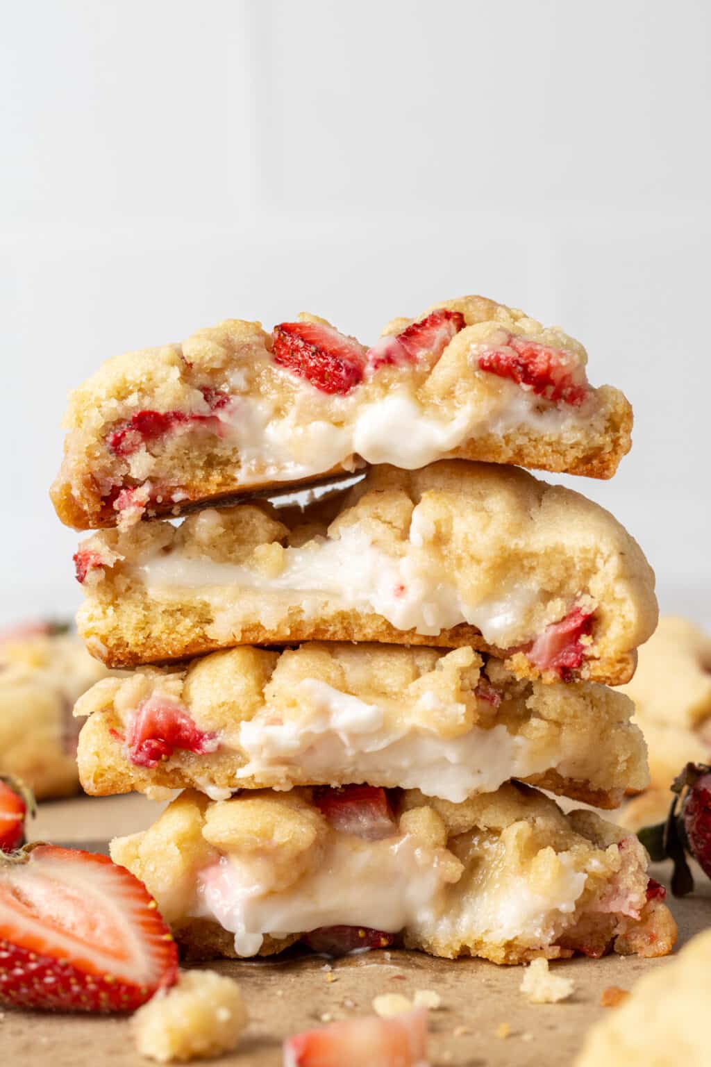 Strawberry Cheesecake Cookies - Cookie Dough Diaries