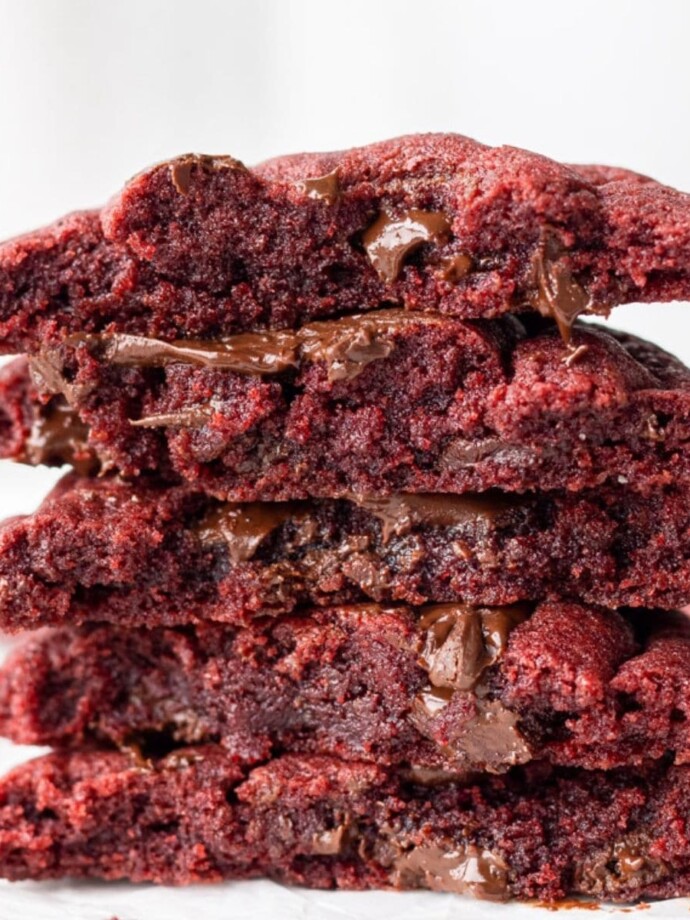 Vegan Red Velvet Cookies - Cookie Dough Diaries
