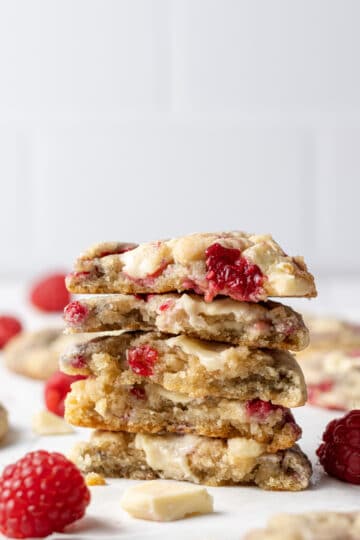 White Chocolate and Raspberry Cookies - Cookie Dough Diaries