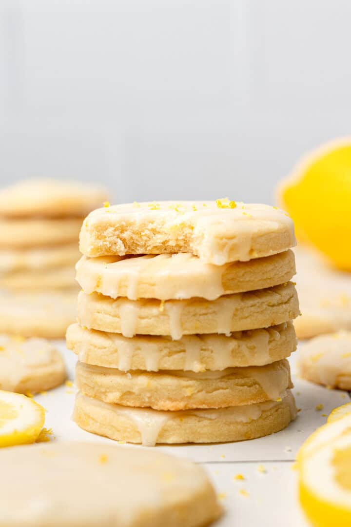 Vegan Lemon Shortbread Cookies (5 Ingredients!) - Cookie Dough Diaries