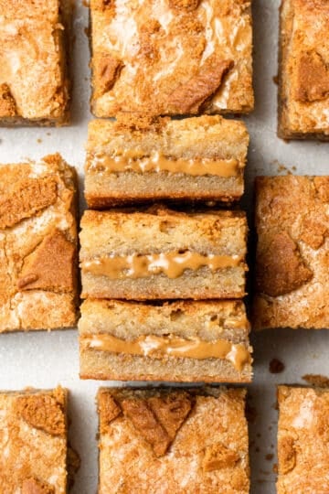 Biscoff Blondies - Cookie Dough Diaries