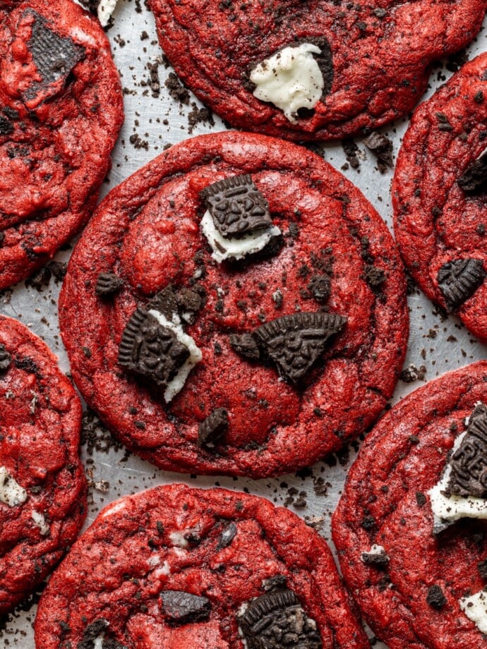 Oreo Red Velvet Cookies - Cookie Dough Diaries