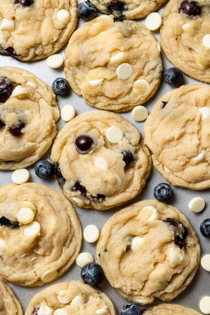 Blueberry White Chocolate Cookies - Cookie Dough Diaries