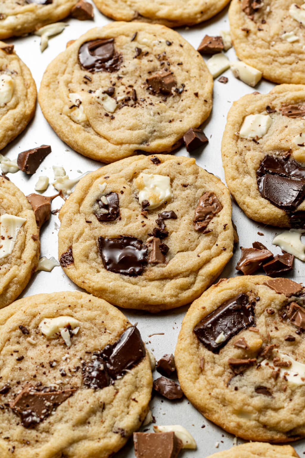 Triple Chocolate Chip Cookies - Cookie Dough Diaries