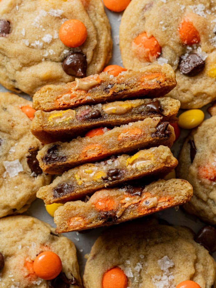 Reese's Pieces Cookies - Cookie Dough Diaries